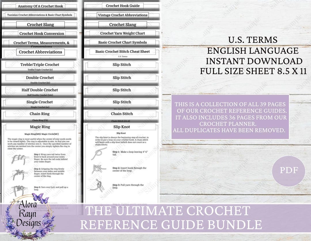 The Ultimate Crochet Reference Guide Bundle, Beginner Crochet Reference ...