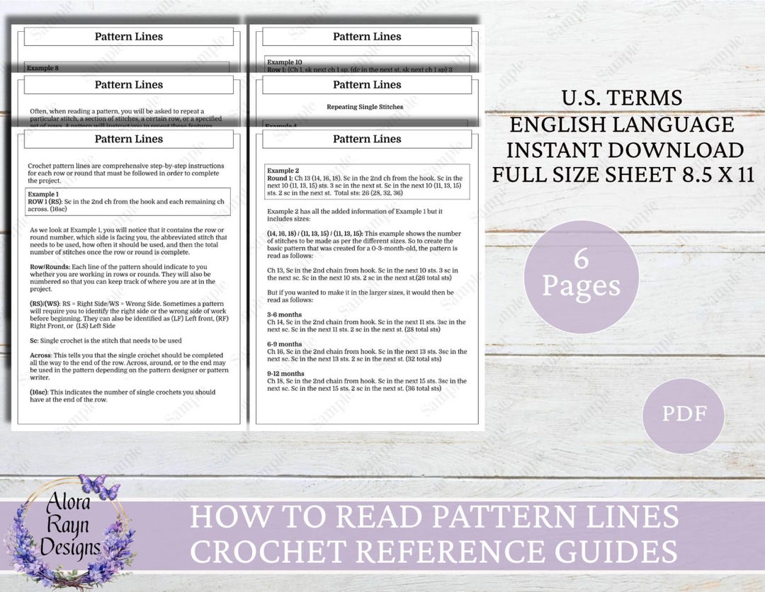 How to Read Pattern Lines Reference Guides, How to Read Pattern Lines ...