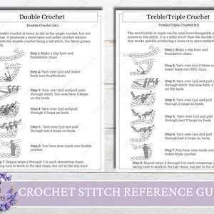 Crochet Stitch Reference Guides, Beginner Crochet Reference Guides, Crochet Stitch, Instant ...