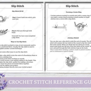 Crochet Stitch Reference Guides, Beginner Crochet Reference Guides ...