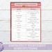 Printable Red Plaid Emergency Ingredient Substitutions Chart, Kitchen ...