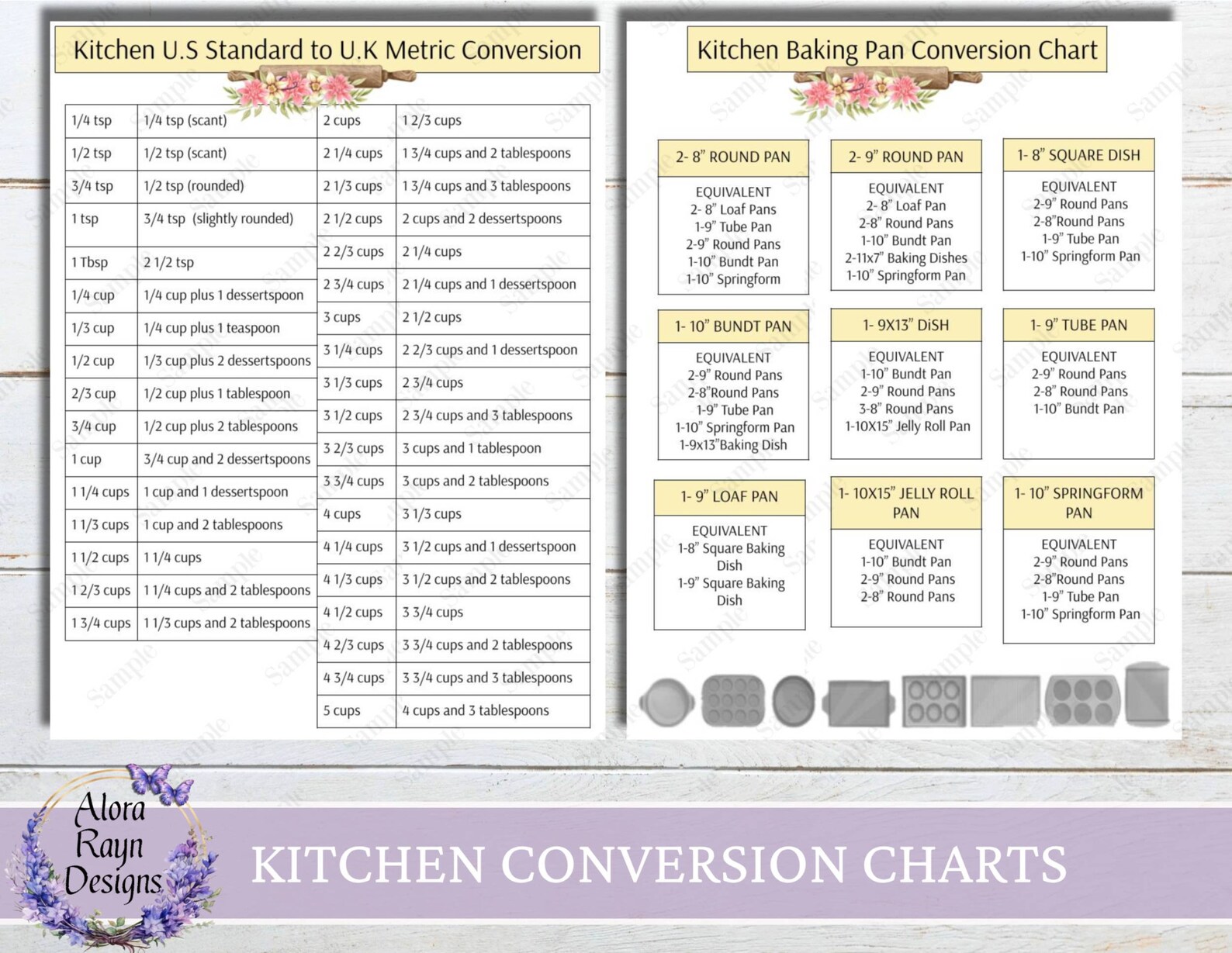 Printable Kitchen Conversion Charts, Kitchen Conversion Chart ...