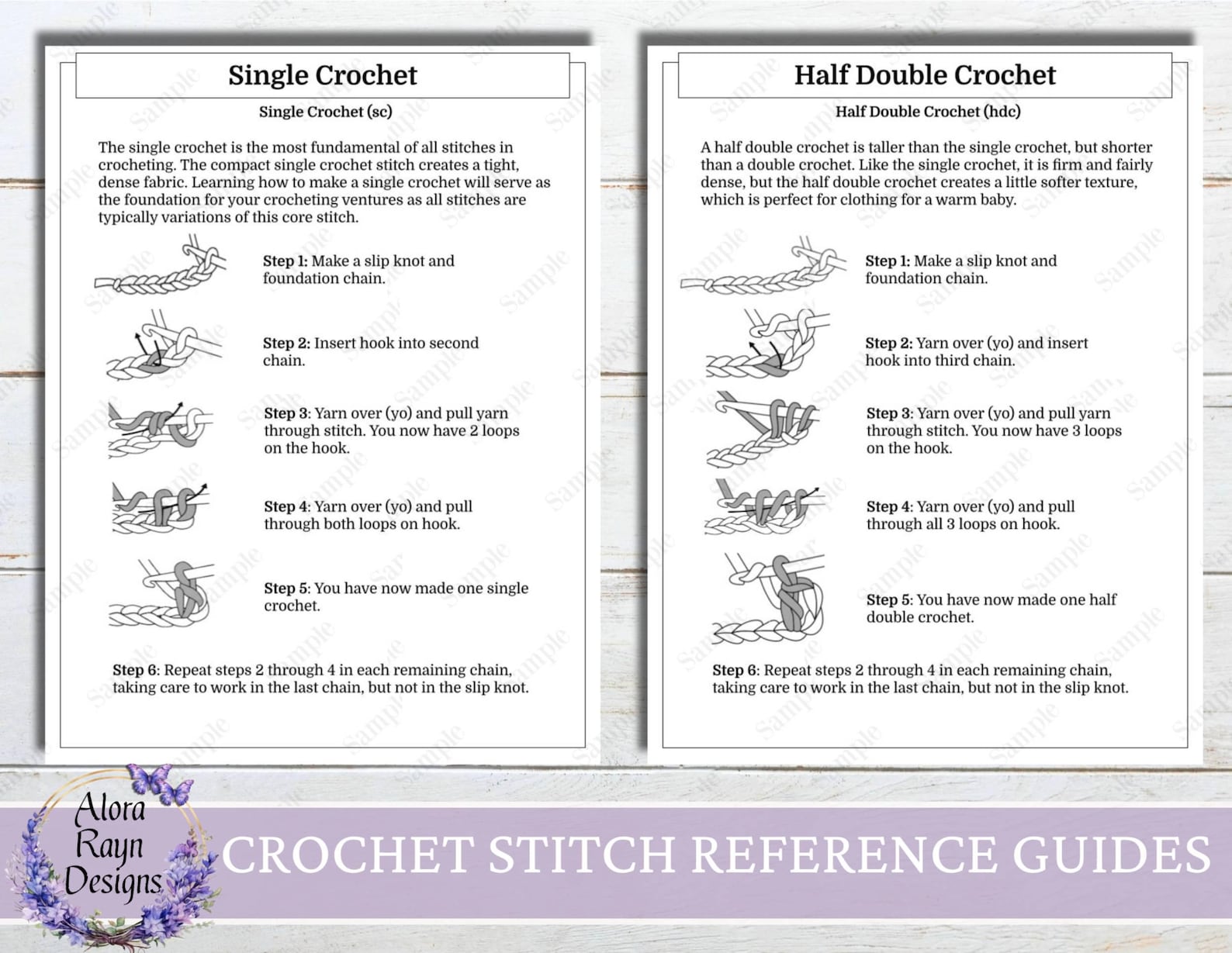 Crochet Stitch Reference Guides, Beginner Crochet Reference Guides ...