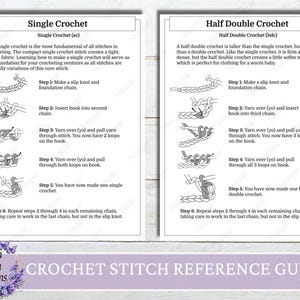 Crochet Stitch Reference Guides, Beginner Crochet Reference Guides ...