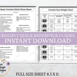 Crochet Reference Guides Beginner Crochet Reference Guides - Etsy