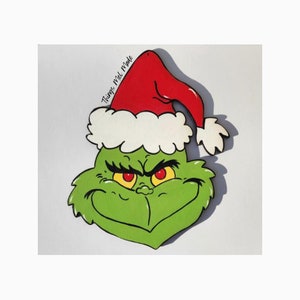 Grinch Tree Topper/ Grinch Head and Hand Set/christmas Tree - Etsy