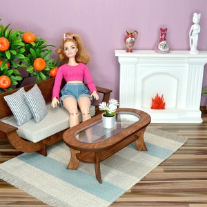 1:6 Miniature Table. Doll Coffee Table. Dollhouse Furniture. - Etsy