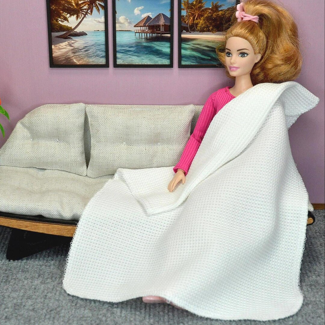 1:6 Miniature Throw for Doll 12 Inch Size. Dollhouse Lightweight ...