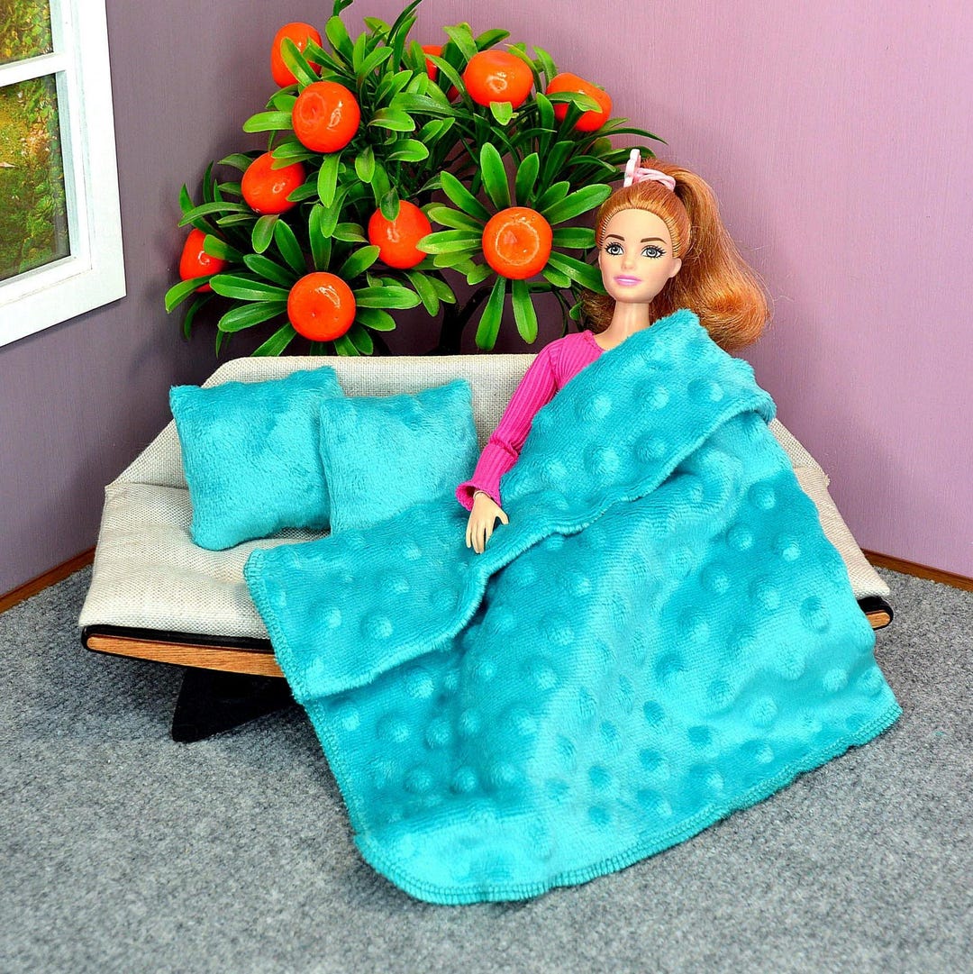 12 Inch Doll Throw Blanket - 1:6 Scale Dollhouse Bed Cover. - Etsy