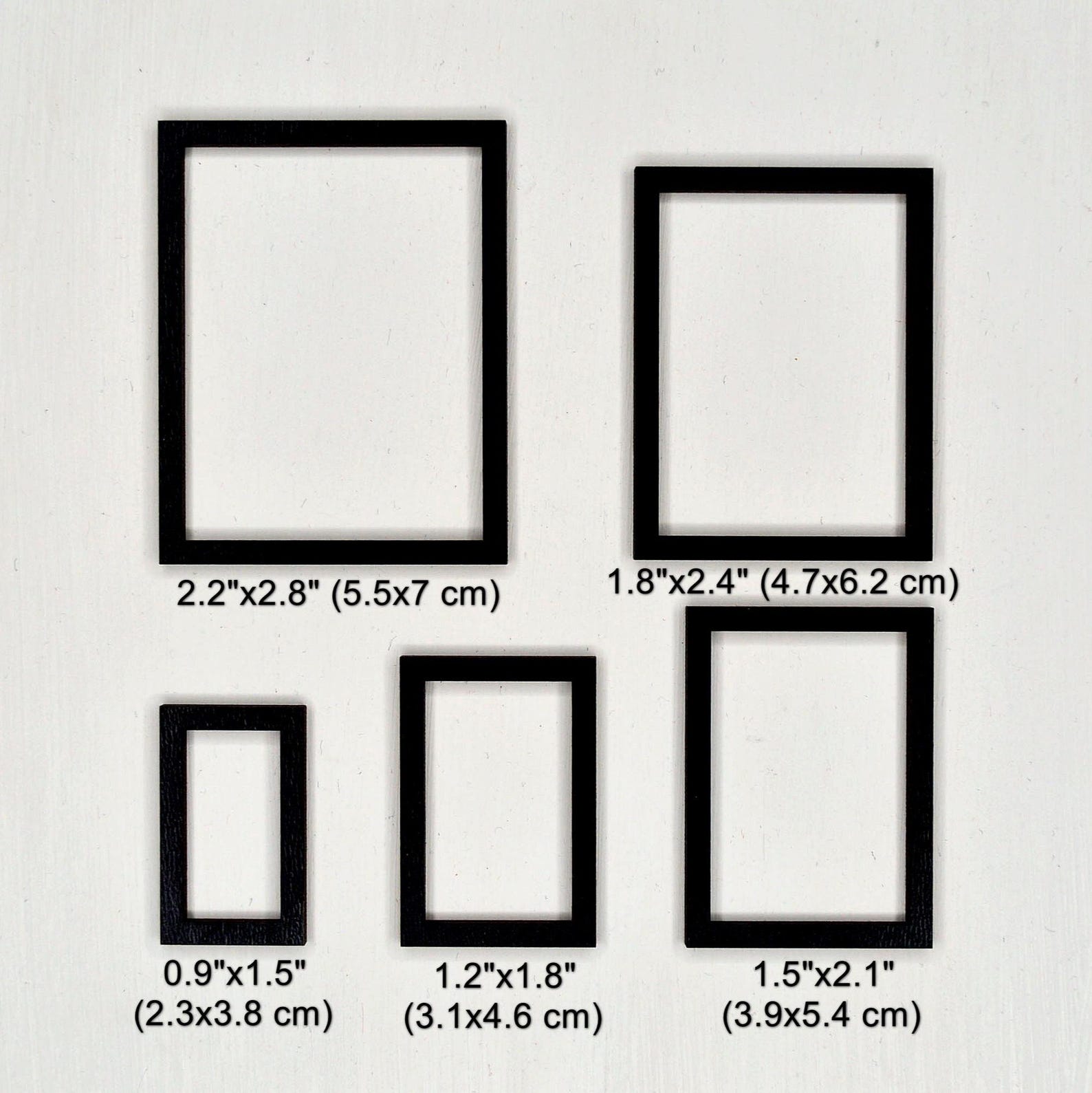 Dollhouse Frames Set - Miniature Picture Frame Black Color. - Etsy