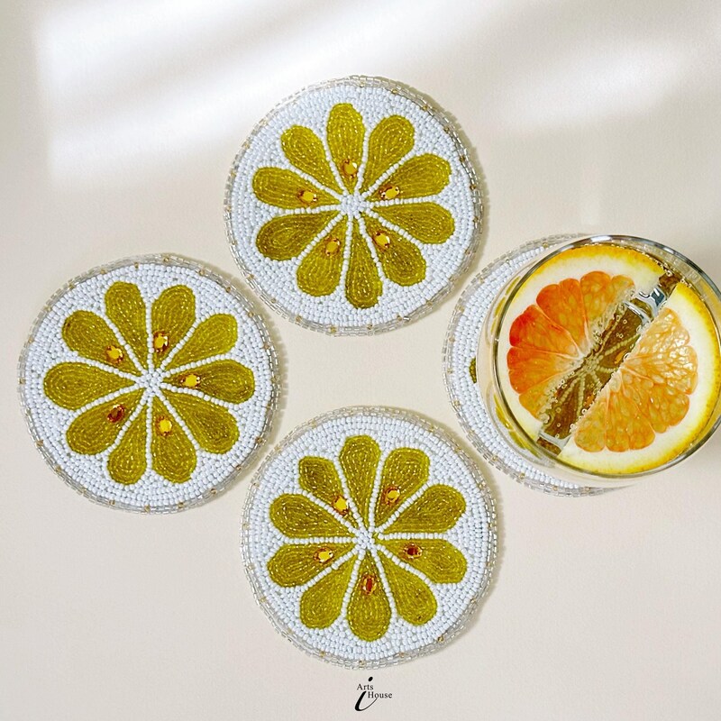 Lemon Coasters - Etsy