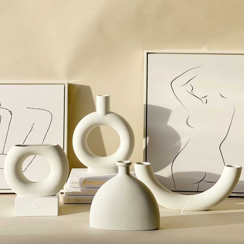 Minimalist Vaseceramic Vase Modern Home Decor Decorative - Etsy