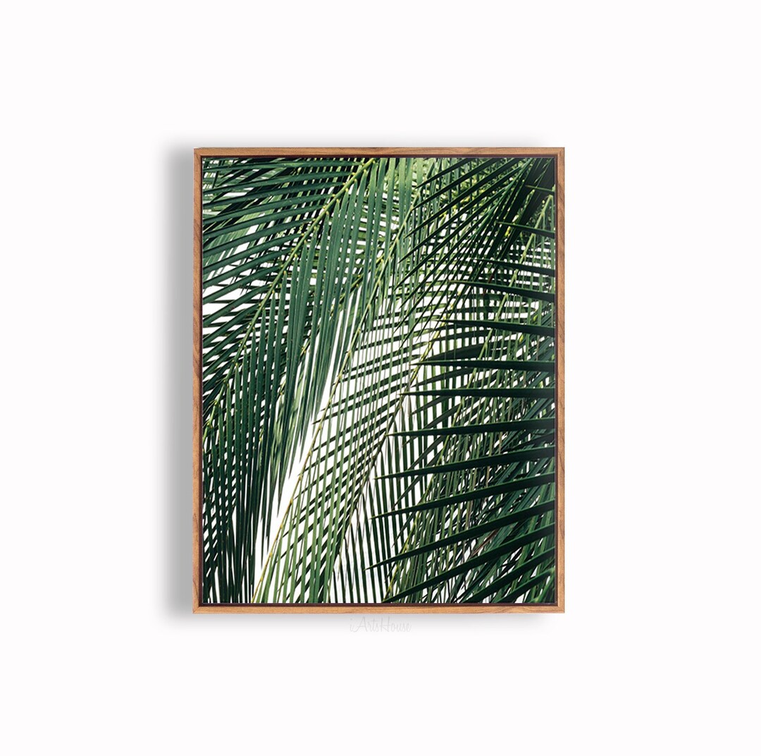Botanical Canvas Print With Frame; Leaves Print; Modern Canvas Art ...