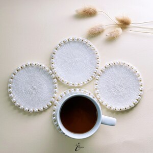 Set of 2 Beaded Coasters; Decorative Coasters; Drink Coasters ...