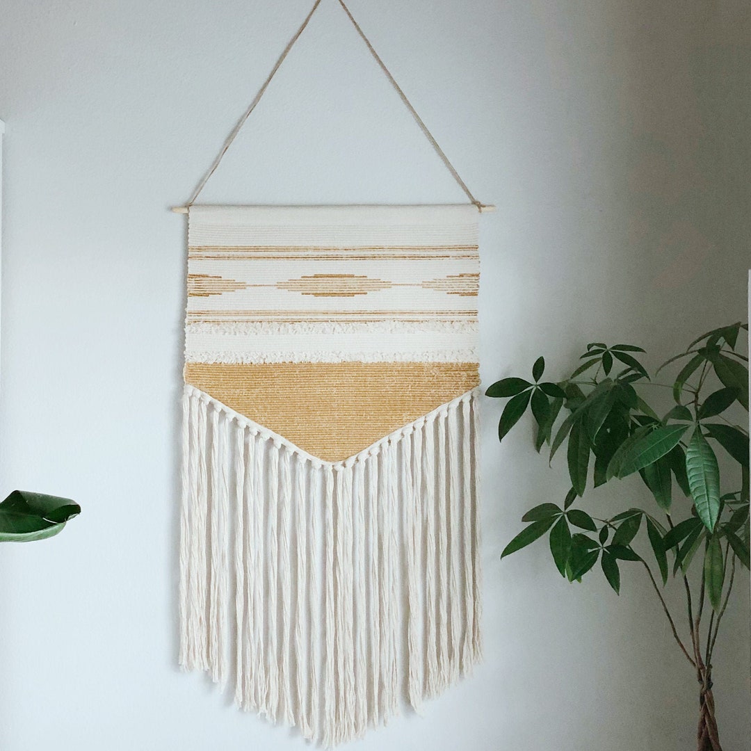 Bohemian Wall Hanging; Wall Tapestry With Tassel; Boho Wall Decor ...