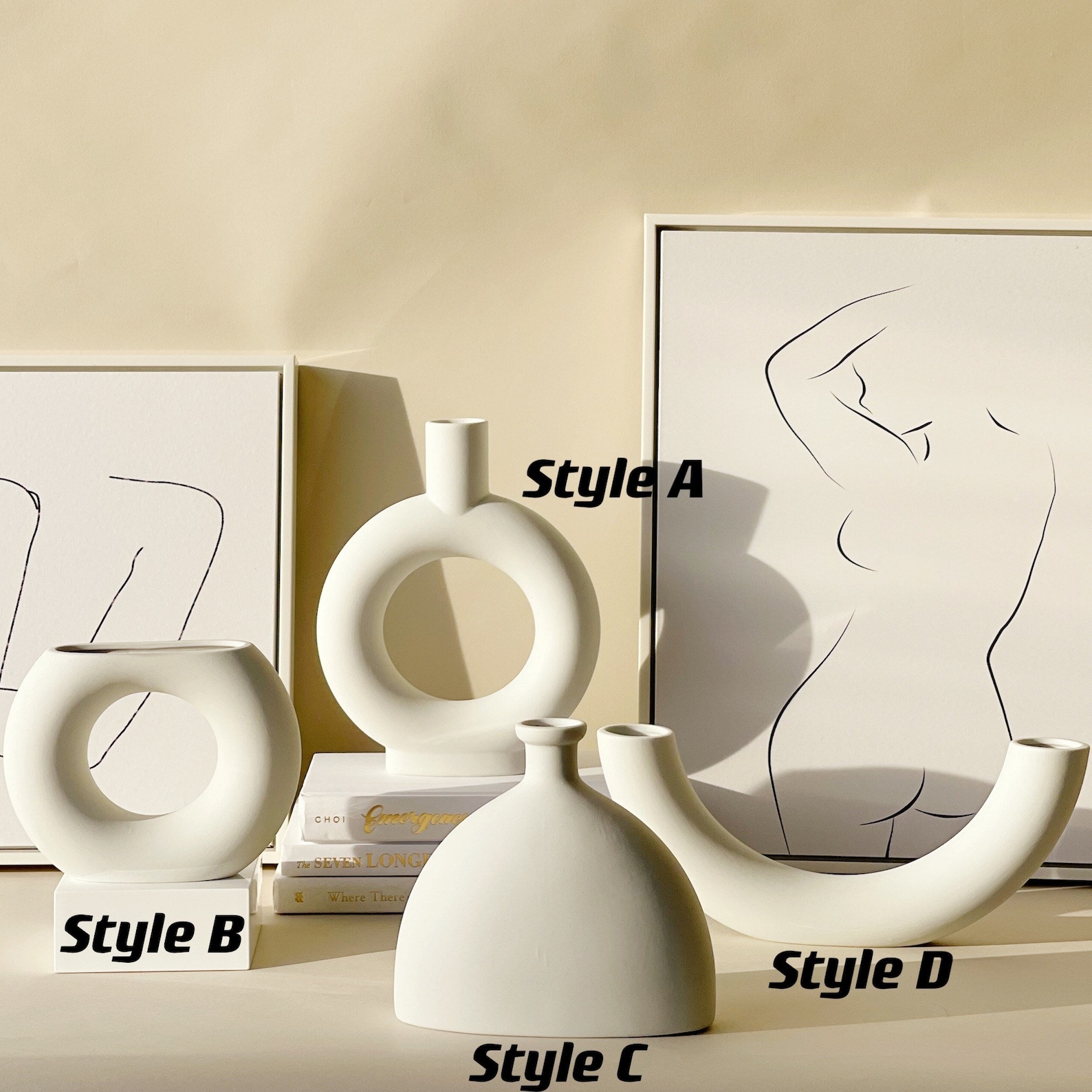 Minimalist Vaseceramic Vase Modern Home Decor Decorative - Etsy