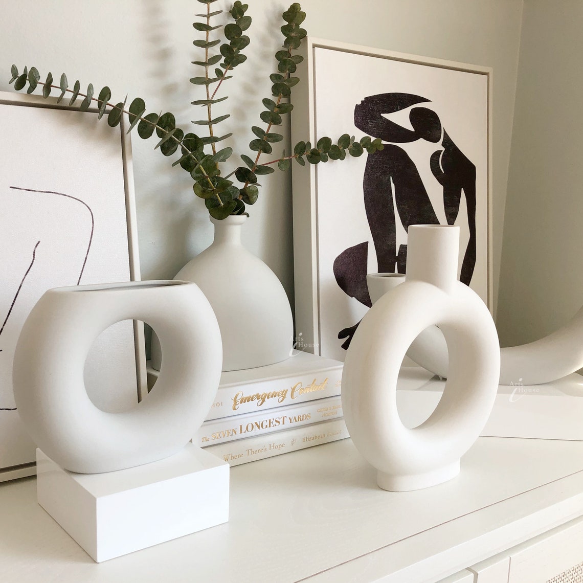 Minimalist Vaseceramic Vase Modern Home Decor Decorative - Etsy