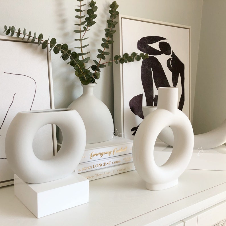 Minimalist Vaseceramic Vase Modern Home Decor Decorative - Etsy