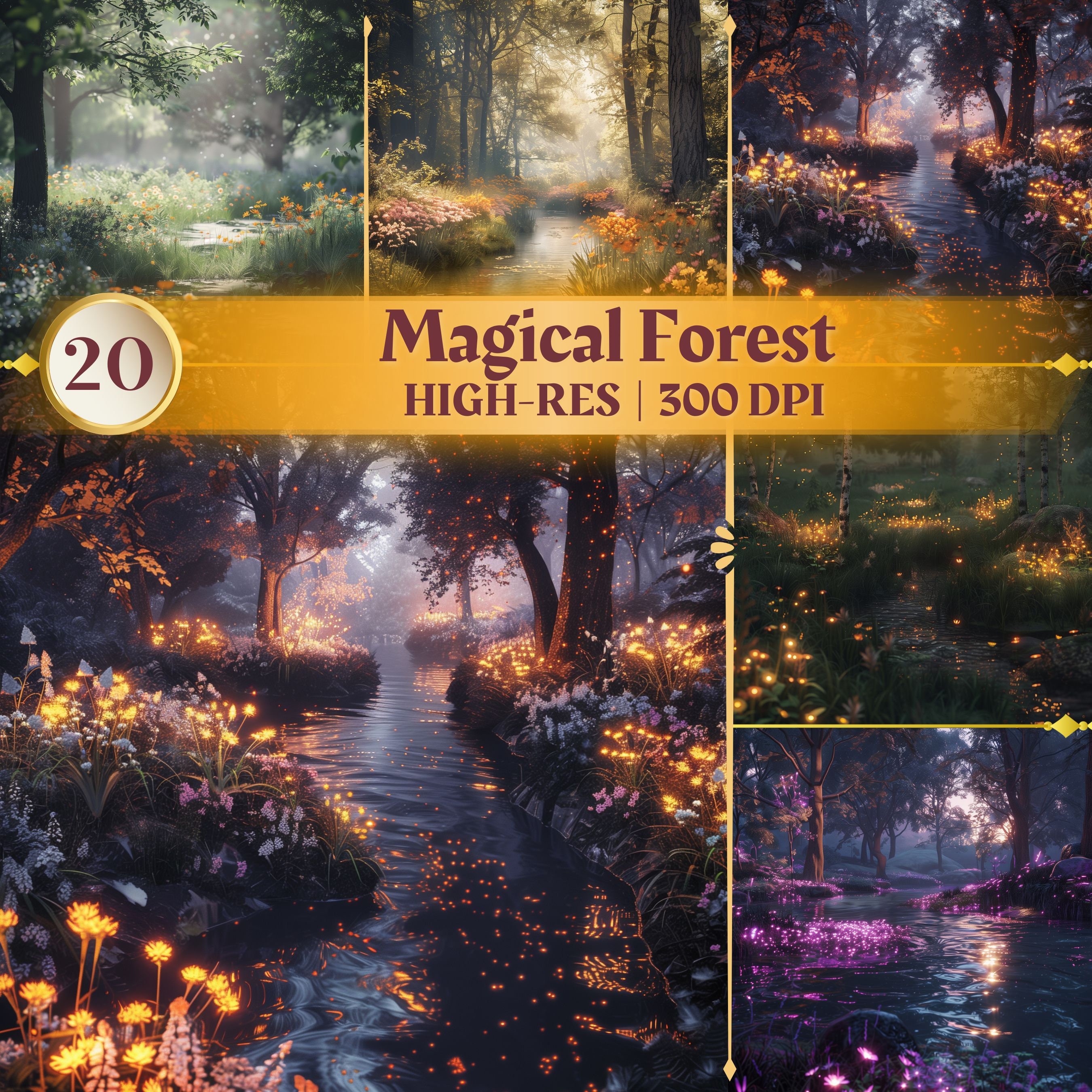20 Enchanted Forest Backdrops, Magical Woods, Storybook Background ...