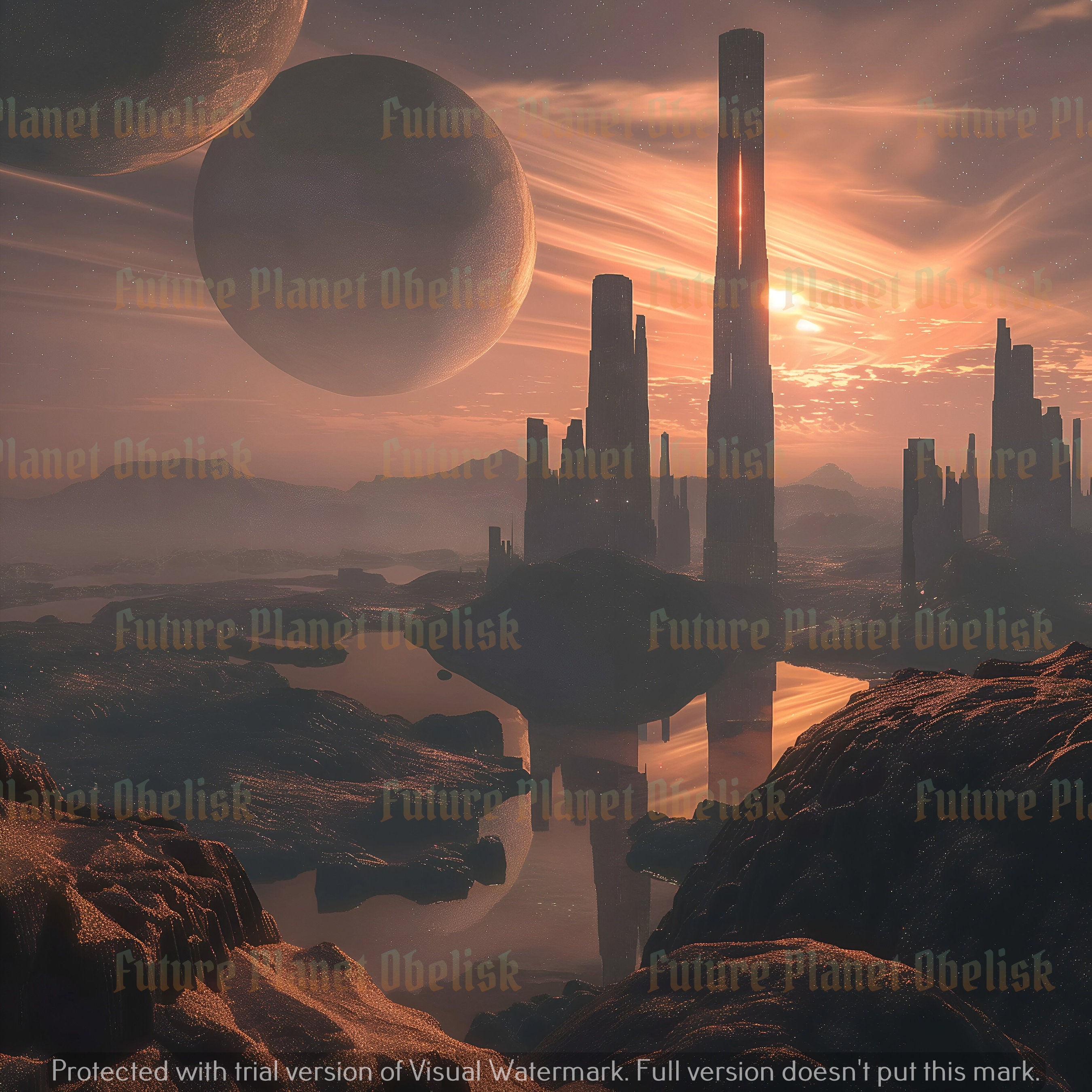 20 Images Futuristic Barren Landscapes, Otherworldly Escape, Sci Fi Backdrop, Science Fiction ...