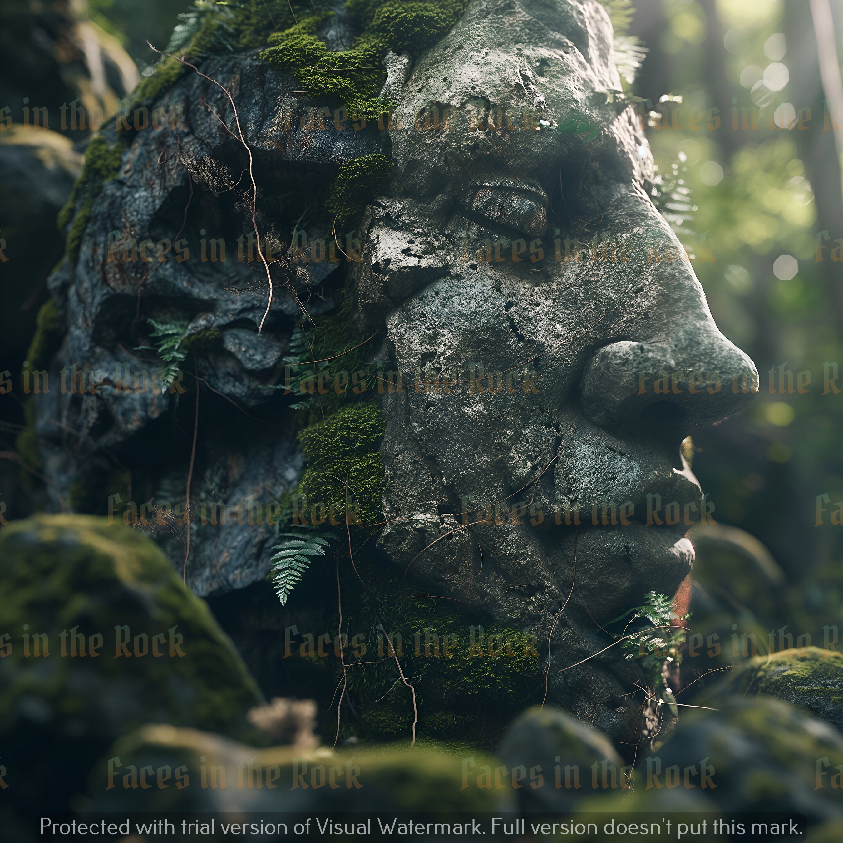 20 Faces in the Rock, Turned to Stone, Rock Trolls in the Forest ...