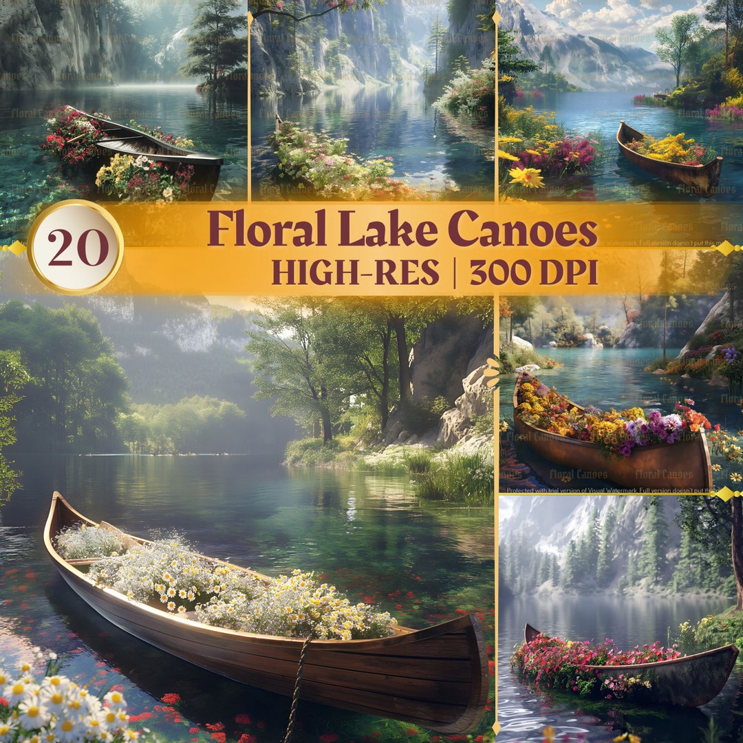 20 Floral Lake Canoes Featuring Overflowing Flowers & Beautiful Scenery ...