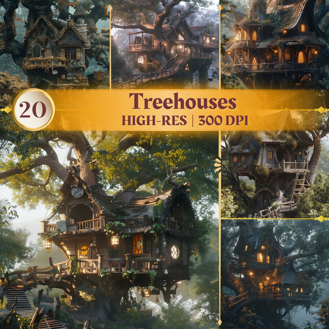 20 Enchanted Treehouse Wall Art: Dreamy Forest Design for Home Décor ...