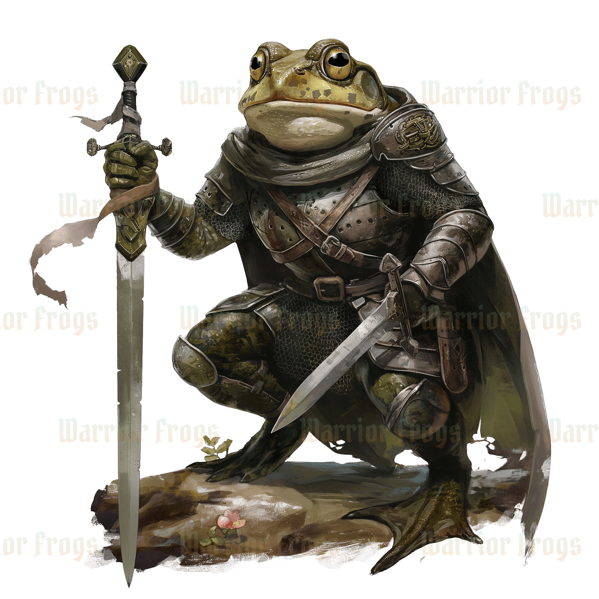 Medieval Frog Warrior Bundle 20 Armored Frogs, Animal Knights, Frog PNG ...