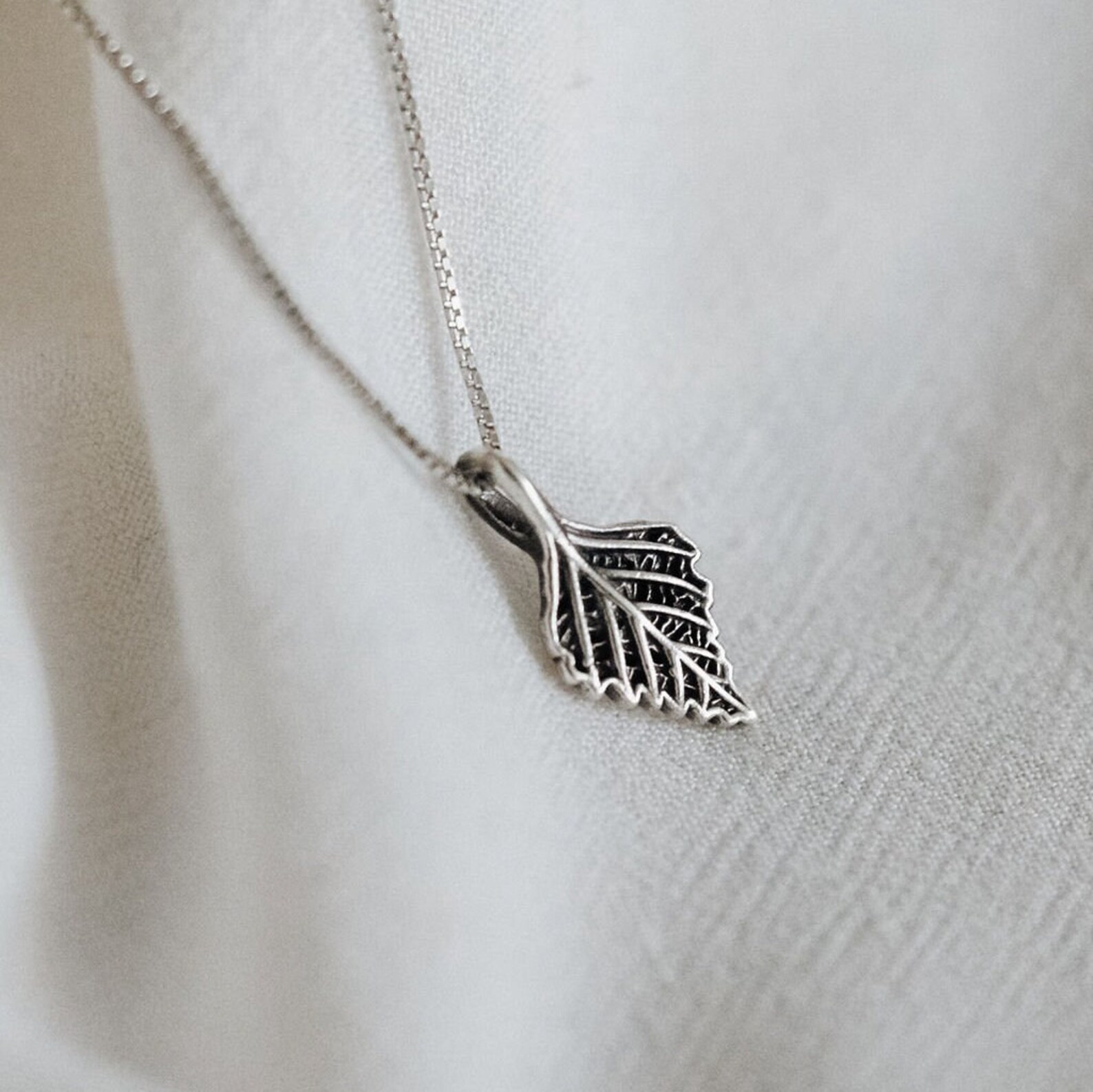 Silver Birch Tree Leaf, Botanical Chain, Betula Silver Little Druid ...