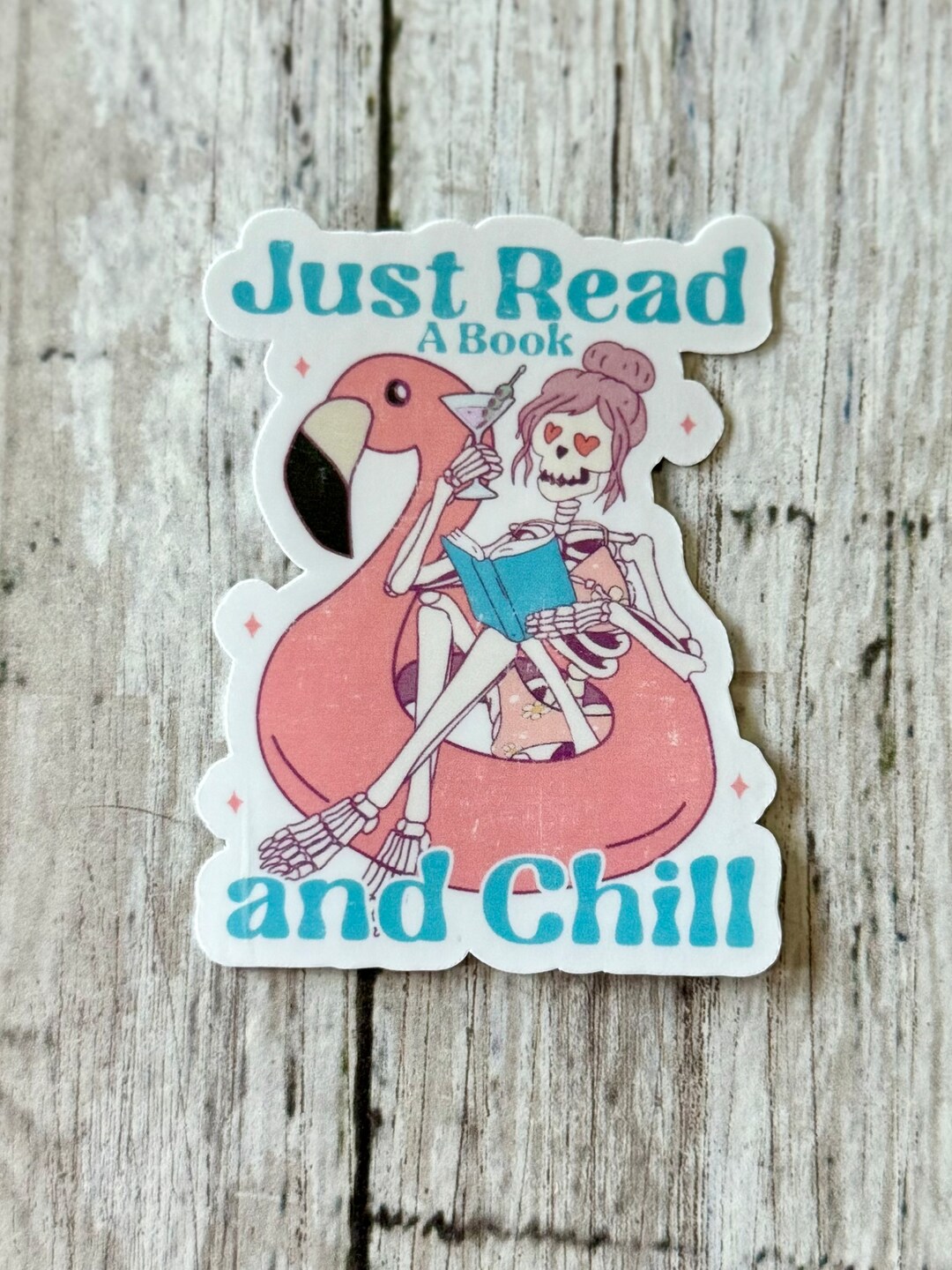 Just Read a Book and Chill Sticker, Book Lover Sticker, Reader, Kindle ...