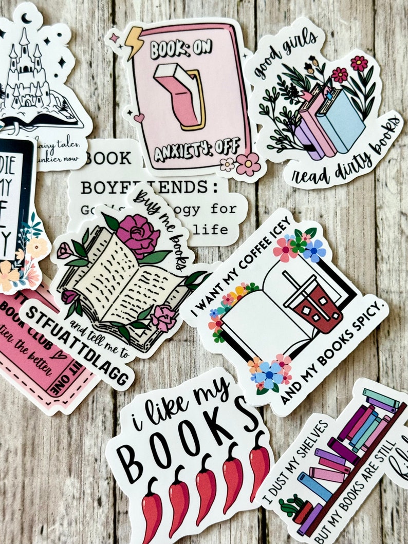Book Boyfriends Sticker, Book Lover Stickers, Book Lover Gift, Kindle ...