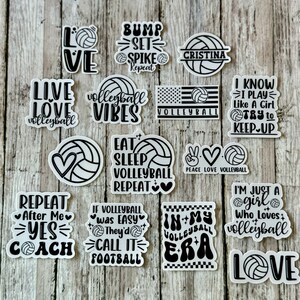 Volleyball Stickers, Personalized Volleyball Stickers, Volleyball ...