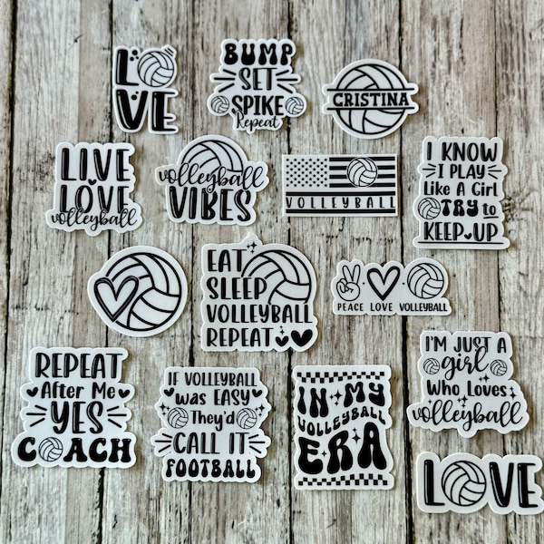 Volleyball Stickers - Etsy