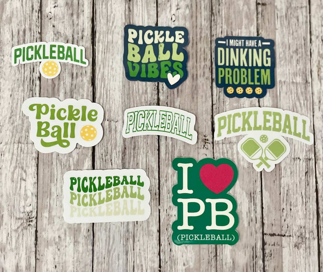 Pickleball Stickers, Pickleball Gift, Hobby Stickers, Waterproof ...