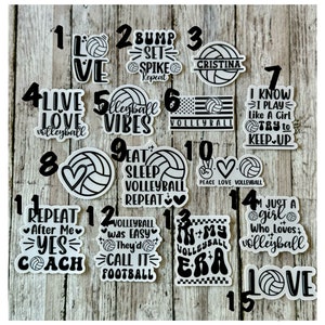 Volleyball Stickers, Personalized Volleyball Stickers, Volleyball ...