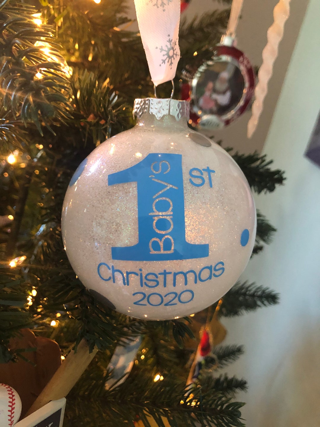 Personalized Baby’s First Christmas Ornament, Baby Shower Gift, Baby ...