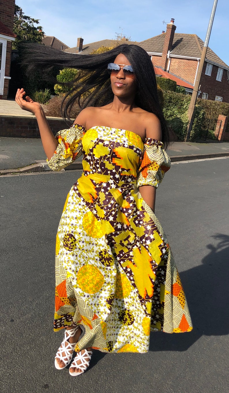 Ankara African Print Maxi Dress Etsy
