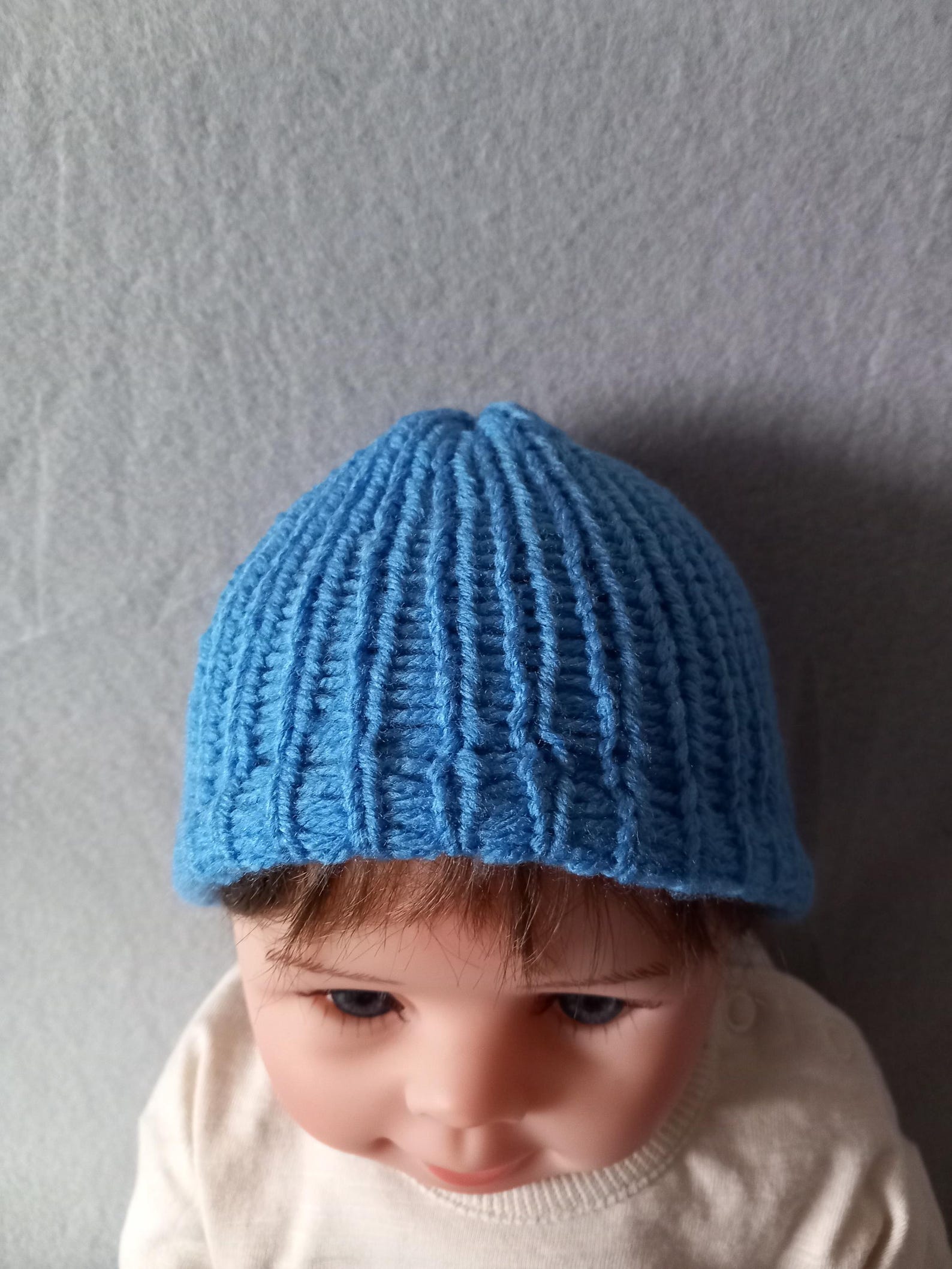 Loom Knit Baby & Reborn Doll Hat Pattern | Double DK Yarn | Brim Hat ...