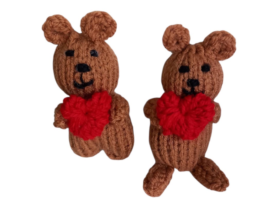 Loom Knitting PATTERN | Loom Knit Two Cute Little 4 Inch Bears | Gifts ...
