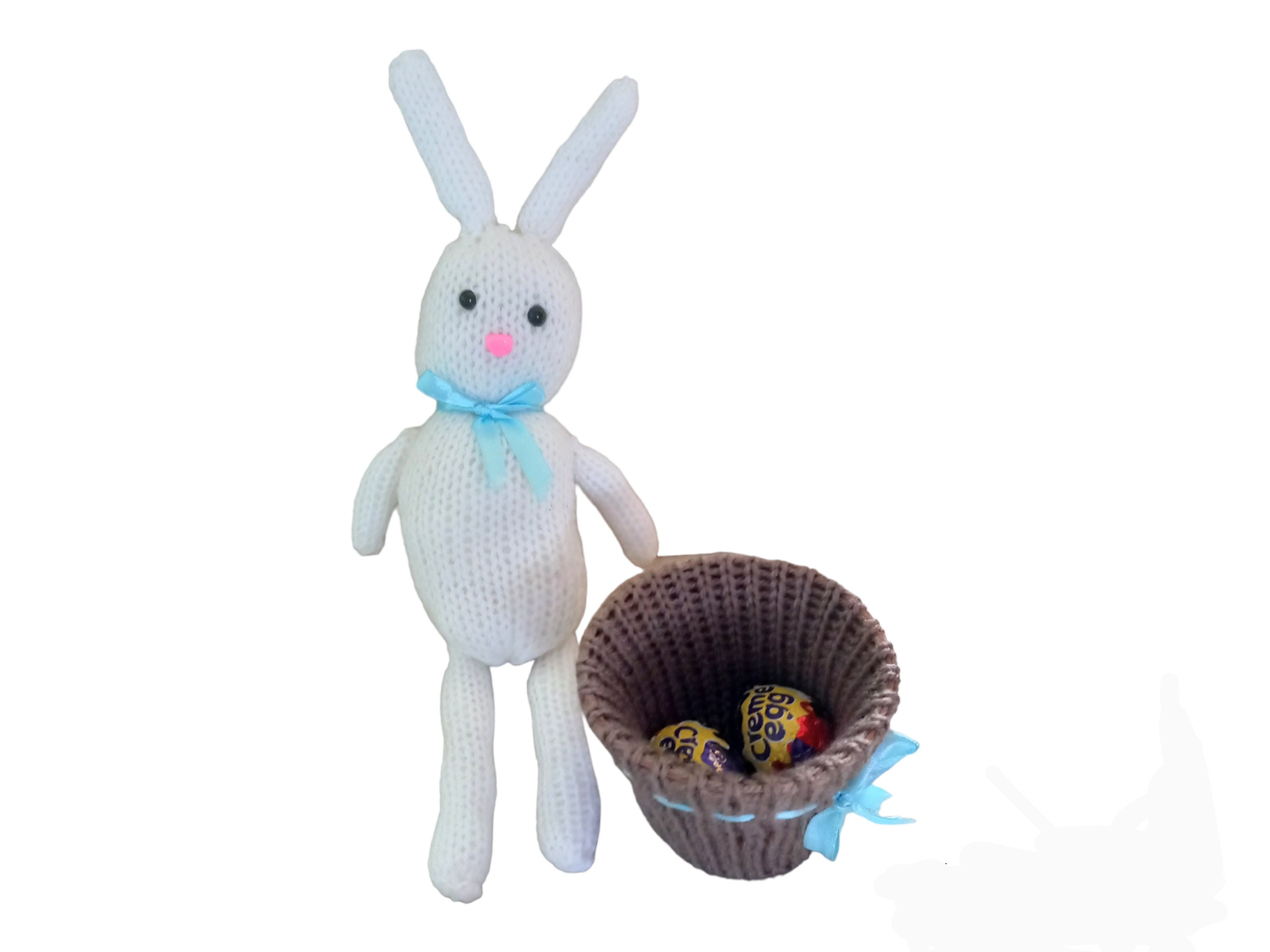 Loom Knitting PATTERNS | Loom Knit a Bunny in a Basket | Easter ...