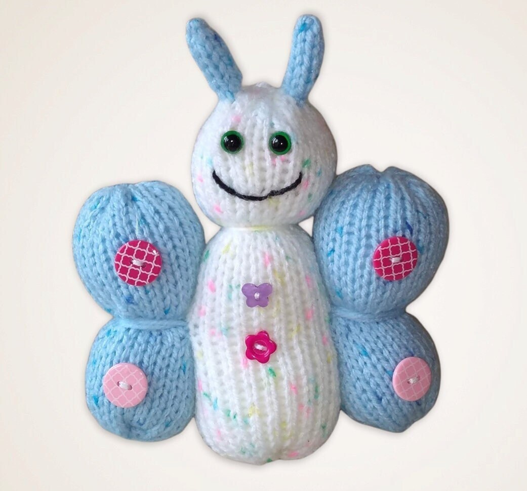 Loom Knitting PATTERNS Loom Knit Butterfly Teddy | Toys | Amigurumi ...