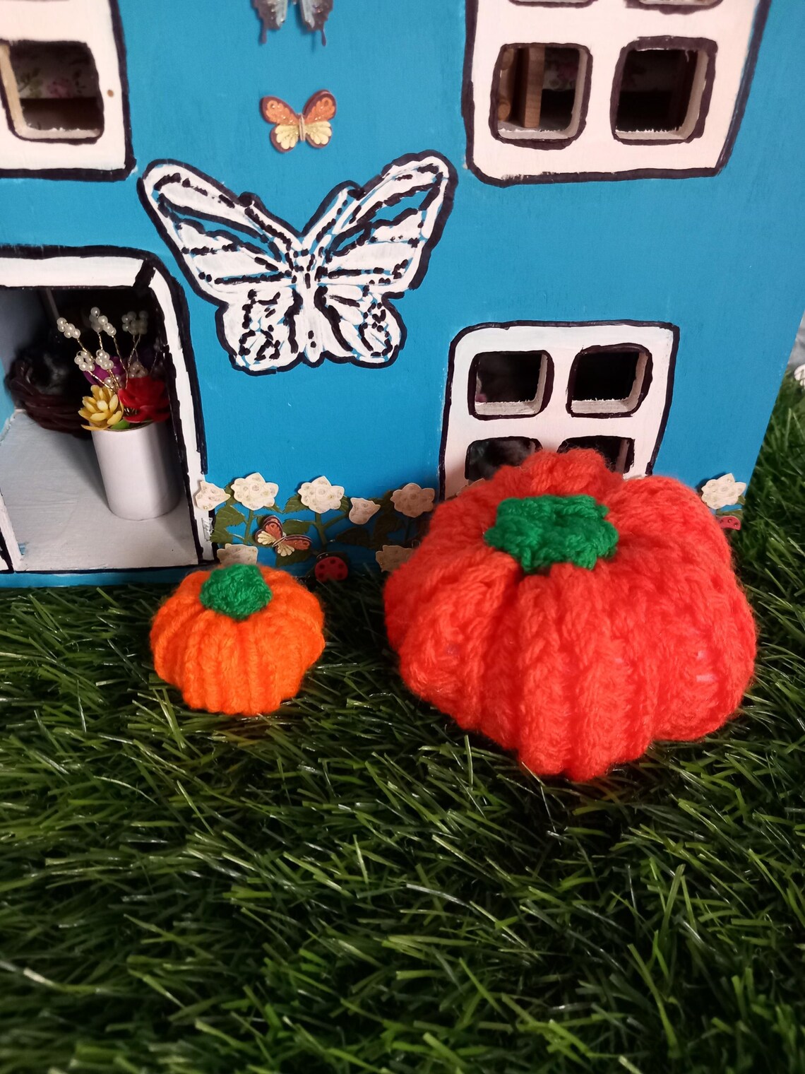 Loom Knit Pumpkin Pattern: Beginner Autumn Halloween Decor (PDF Pattern ...