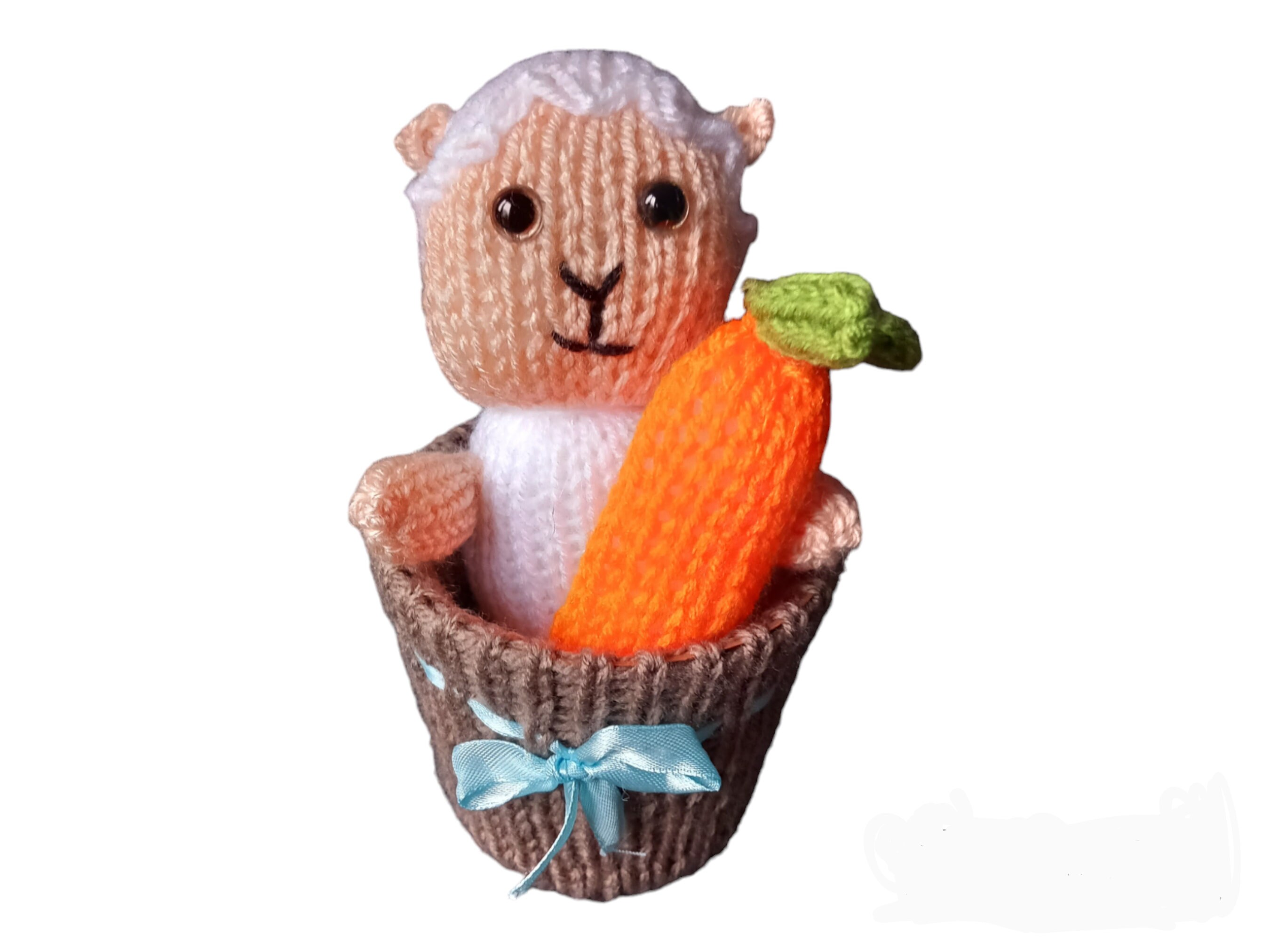 Loom Knitting PATTERNS Loom Knit a Lamb in a Basket Easter Amigurumi ...