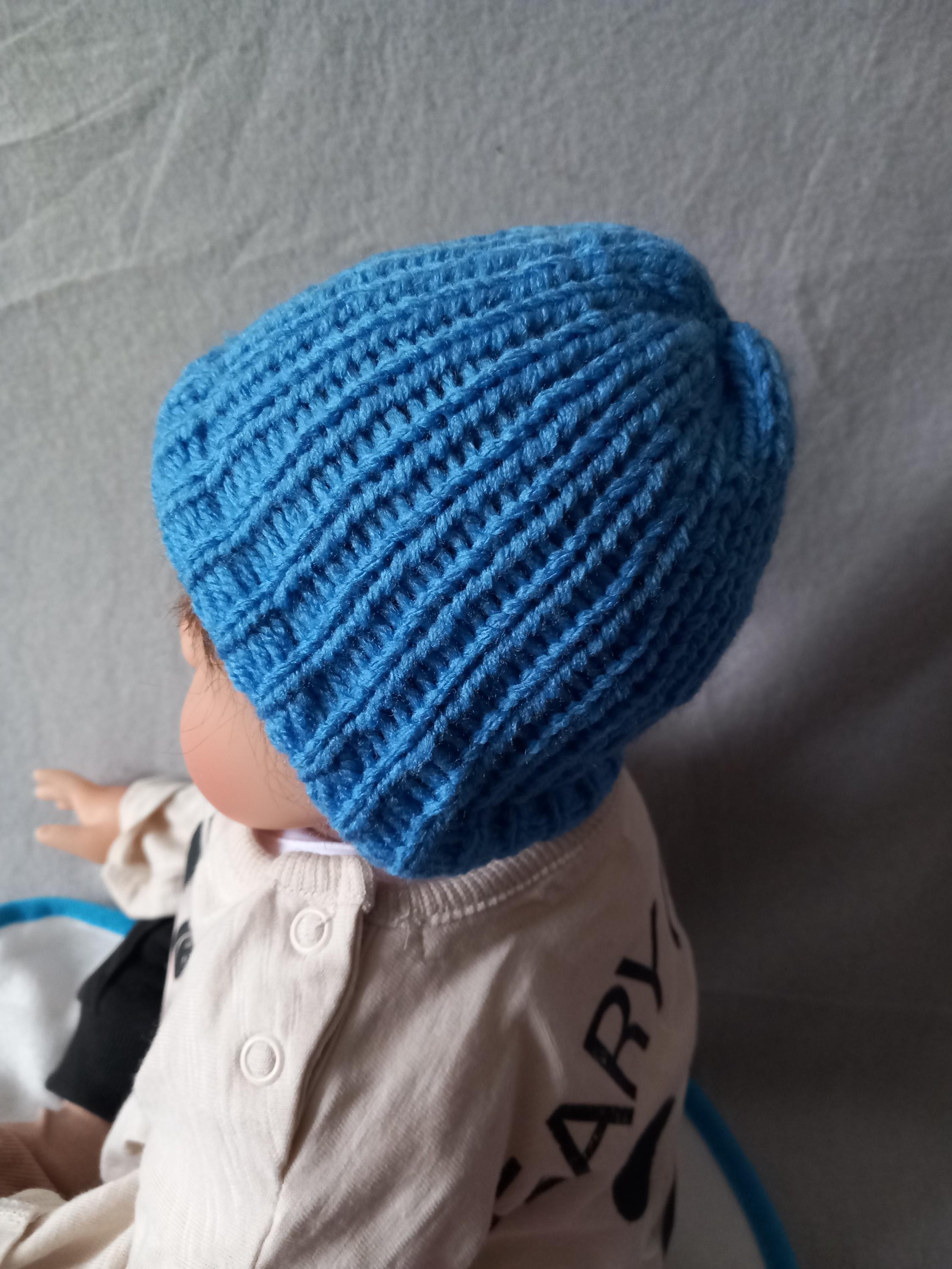 Loom Knit Baby & Reborn Doll Hat Pattern | Double DK Yarn | Brim Hat ...