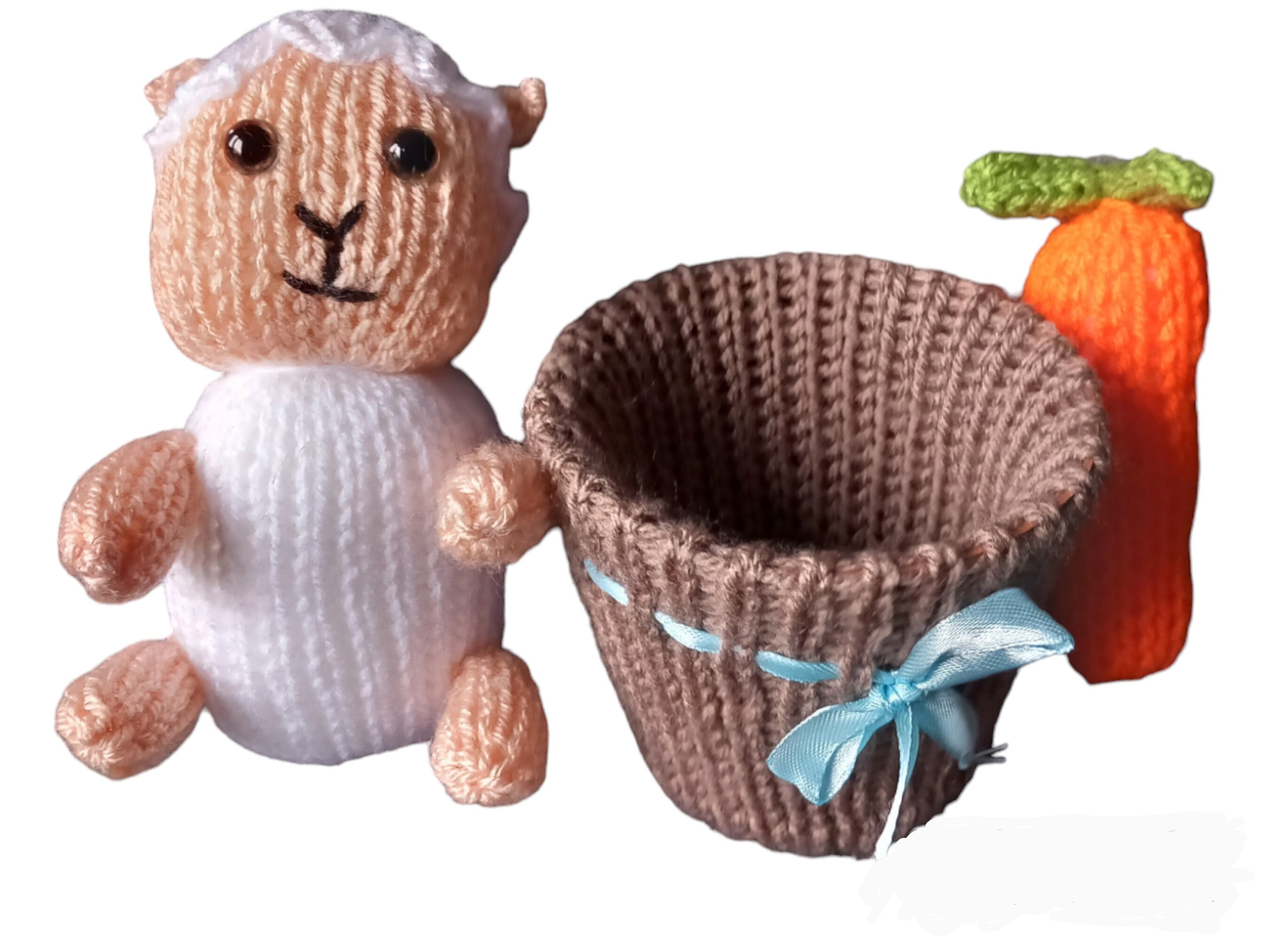 Loom Knitting PATTERNS | Loom Knit a Lamb in a Basket | Easter ...