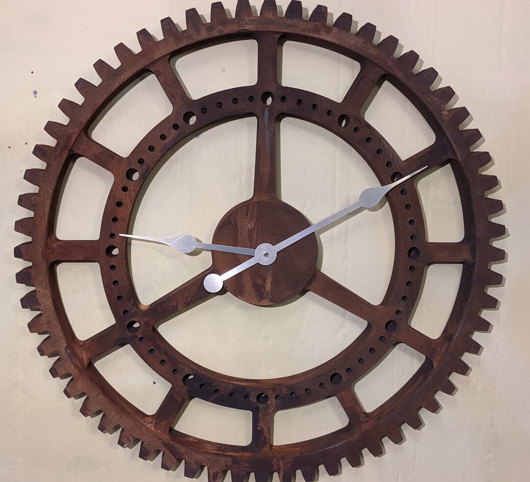 600mm Cast Iron Wall Clock - Etsy