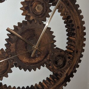 Rusting Cast Iron Gear Box Wall Clock - Etsy