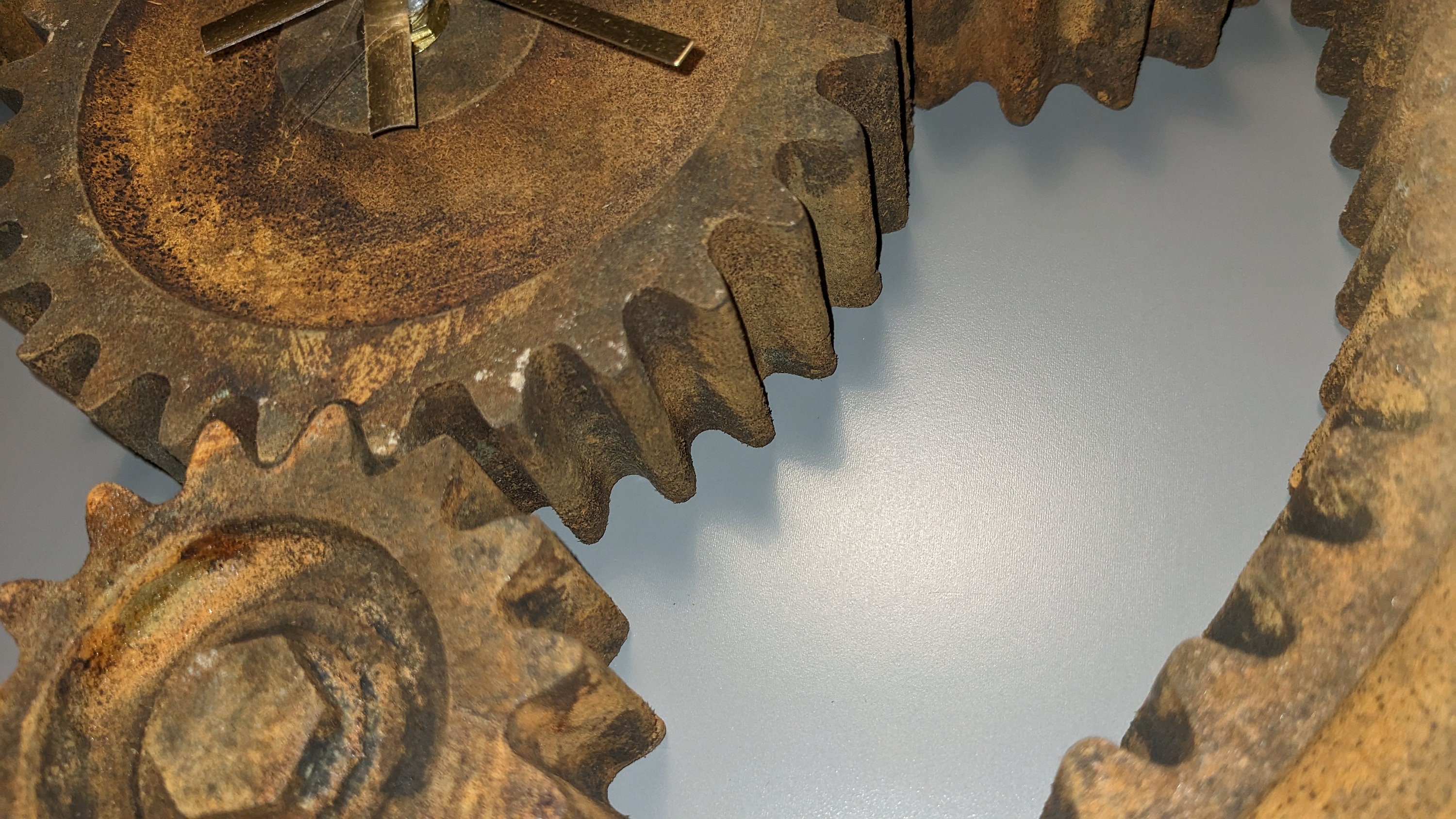 Rusting Cast Iron Gear Box Wall Clock - Etsy