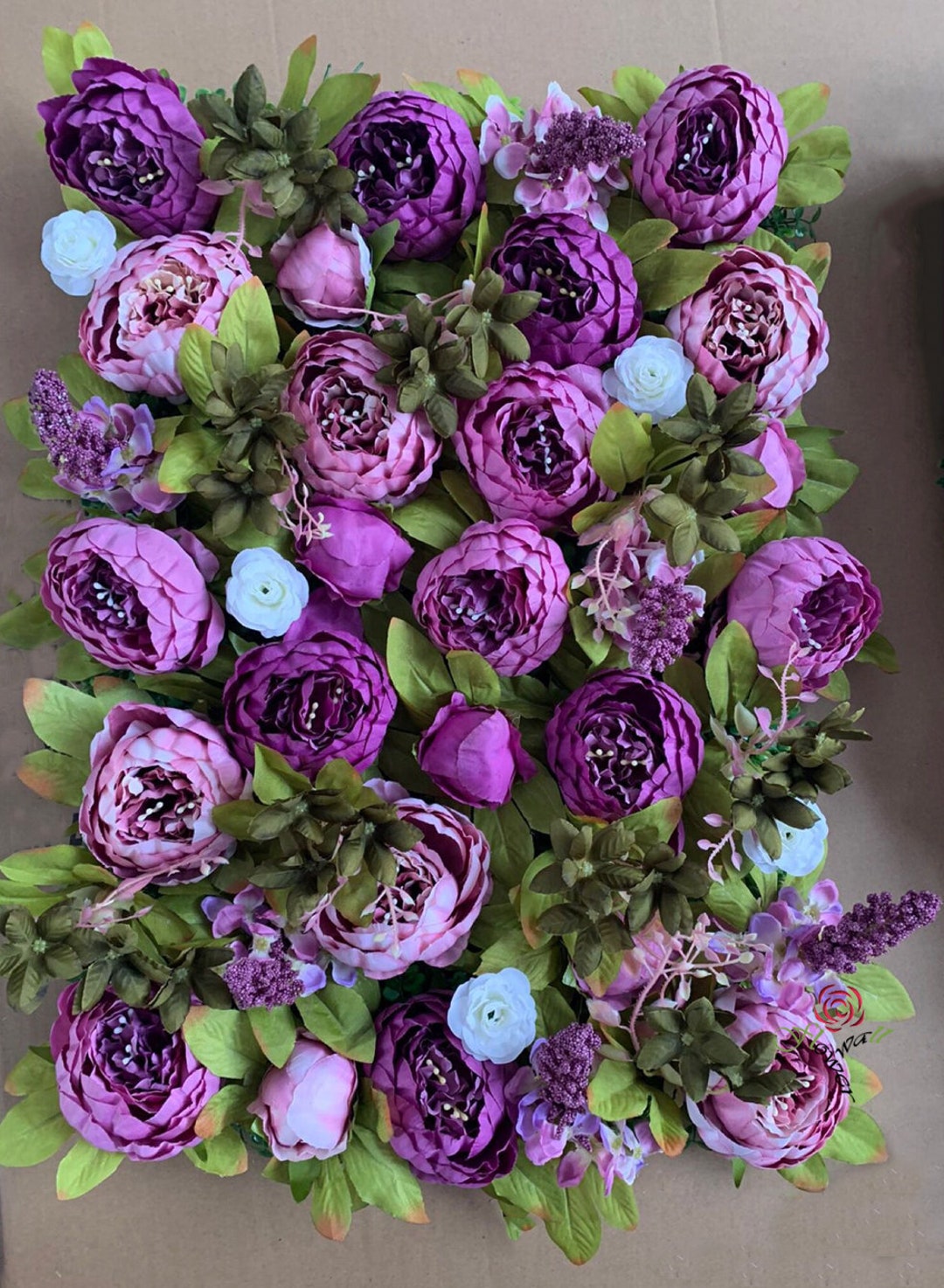 Purple Flower Backdrop Wall for Wedding Arrangement Party Decor Floral ...