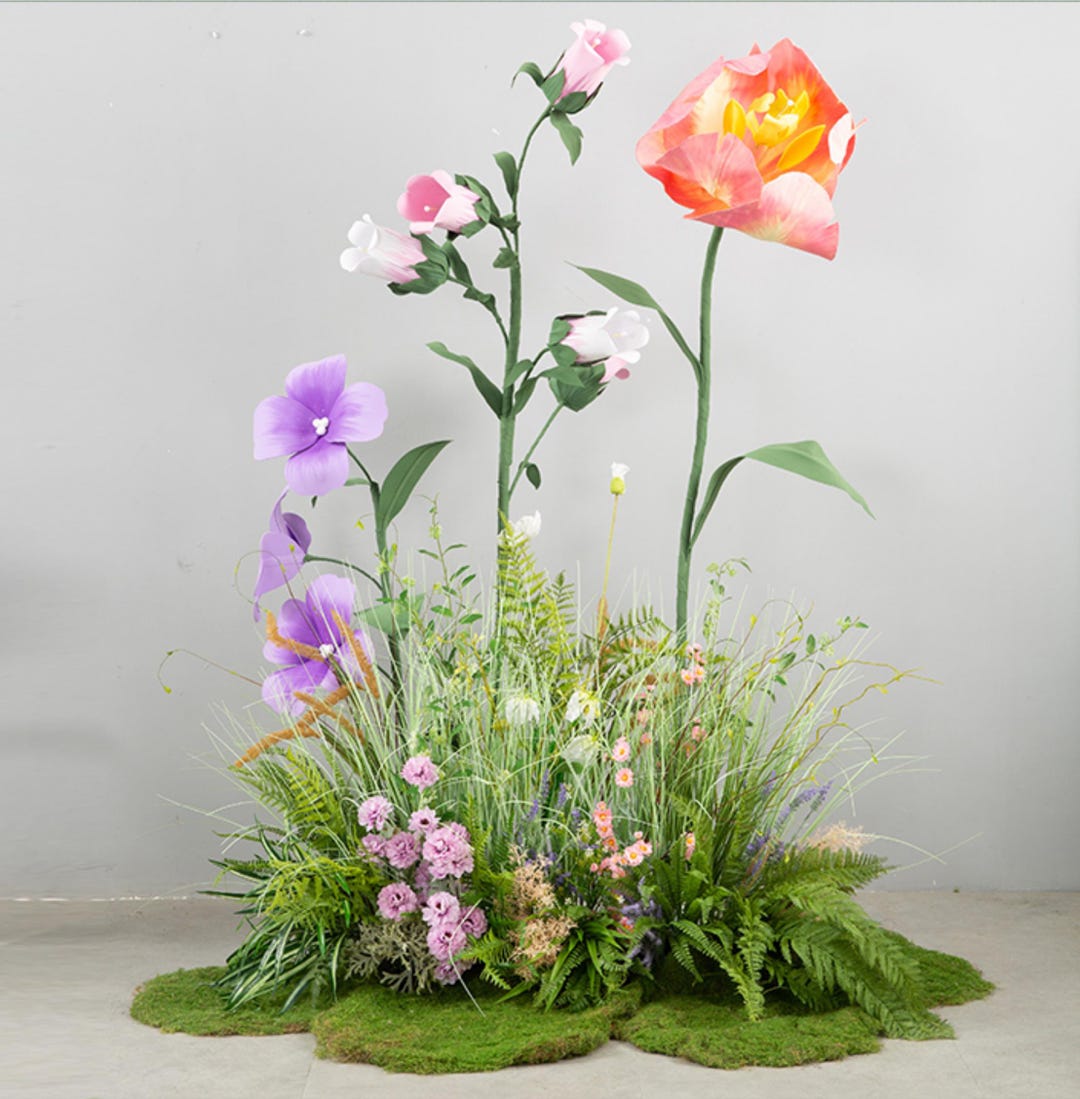 Extra Large Faux Flowers – Tall Poppy, Iris, Rose & Hydrangea Stems ...